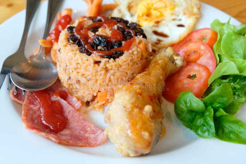 American fried rice stock image. Image of fried, delicious - 194730307