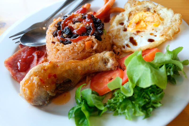 American fried rice stock image. Image of cuisine, food - 194776521