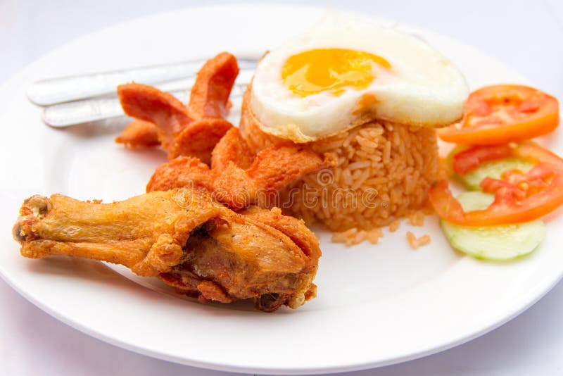 American fried rice stock image. Image of sausage, american - 94051643