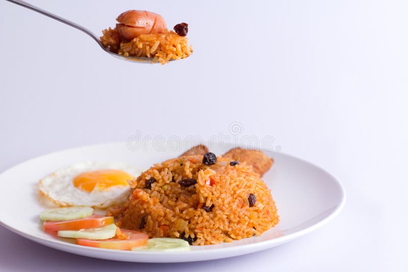 American Fried Rice Thai Food Stock Image - Image of thaifood, dish ...
