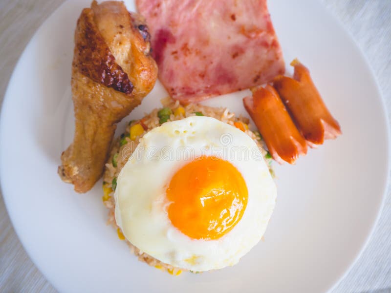 American fried rice. stock image. Image of breakfast - 71109263