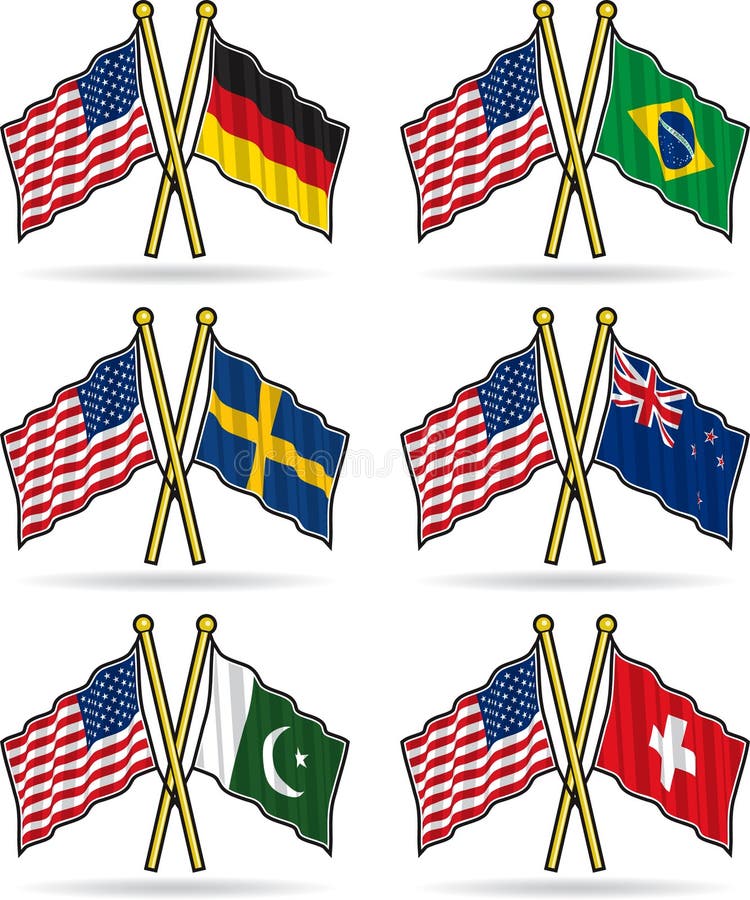 American Friendship Flags stock vector. Illustration of flag - 14553765