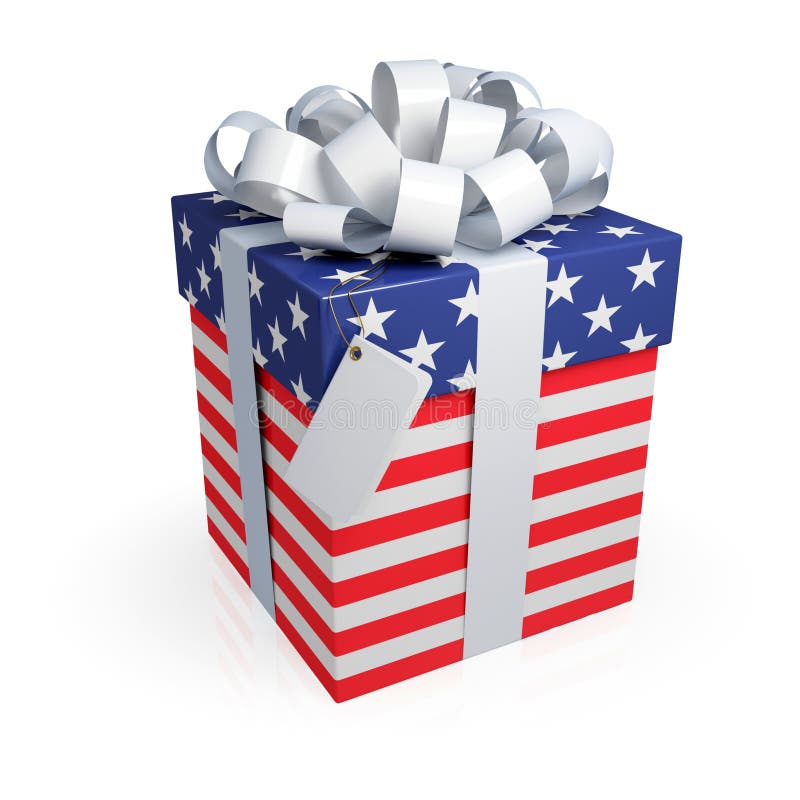 USA Flag Box stock illustration. Illustration of patriot - 2587667