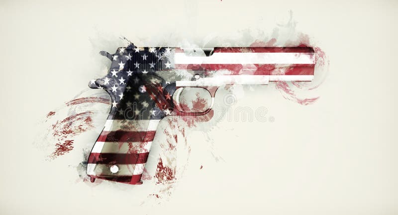 American Handgun Abstract stock illustration. Illustration of ...