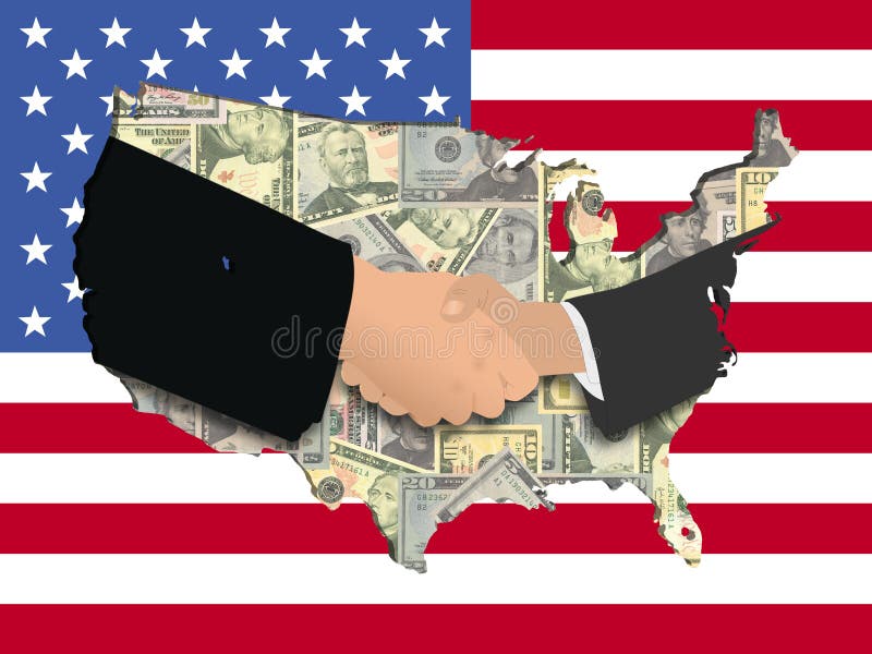 American handshake USA stock vector. Illustration of important - 6982896