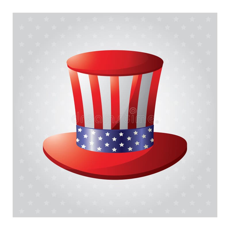 American Hat. Vector Illustration Decorative Design Stock Vector ...