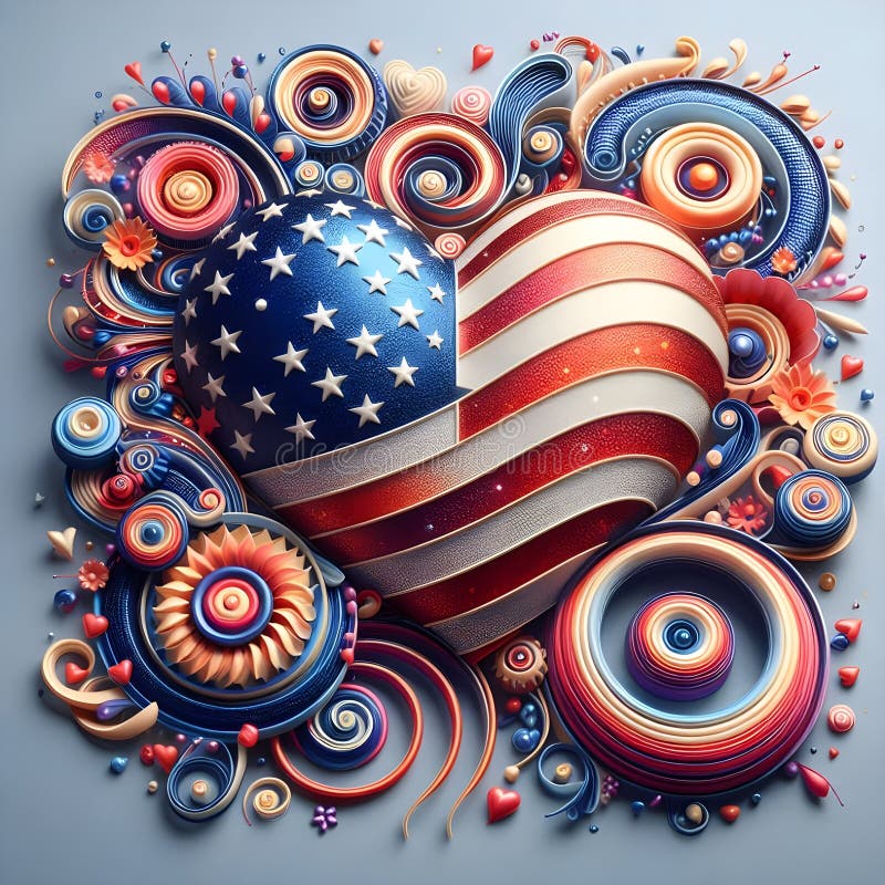 The American Heart. stock illustration. Illustration of identity ...