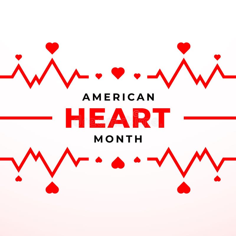American Heart Month Design Illustration Stock Vector - Illustration of ...