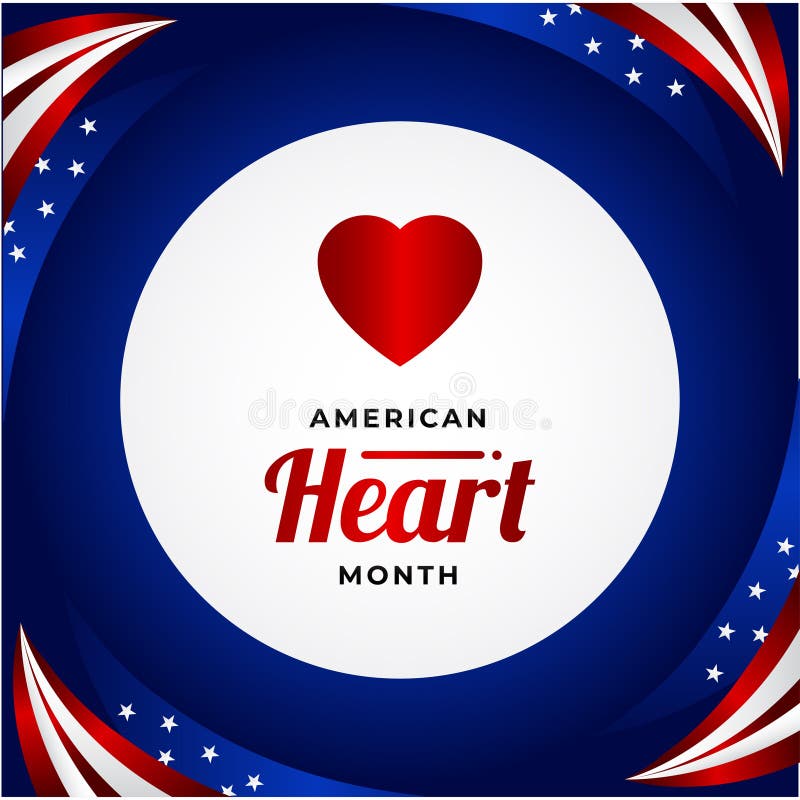 American Heart Month Vector Design Template Background Stock Vector ...