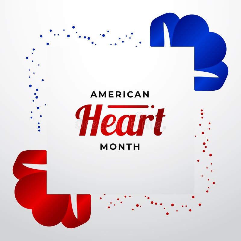 American Heart Month Vector Design Template Background Stock Vector ...