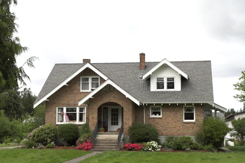 White Ranch Style American Home Stock Photo - Image of farm, houses ...