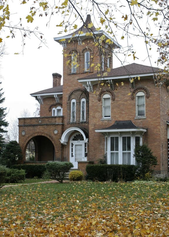 American Home in Fall stock photo. Image of america, doors - 7120908