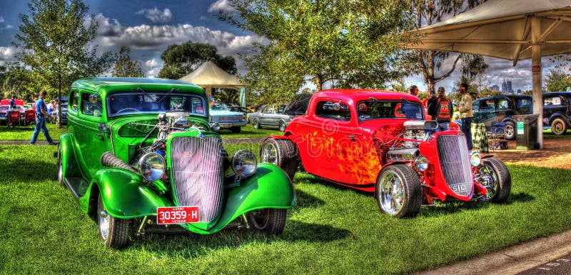 2 American Hot rods editorial photo. Image of muscle - 44656526