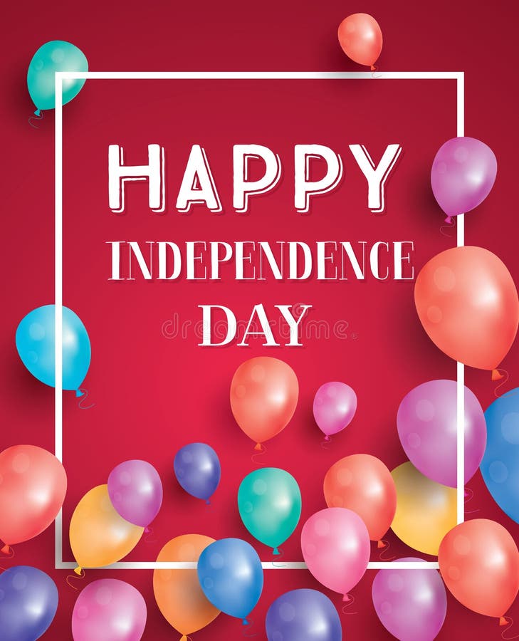 American Independence Day. Background with Balloons for Greeting Stock ...