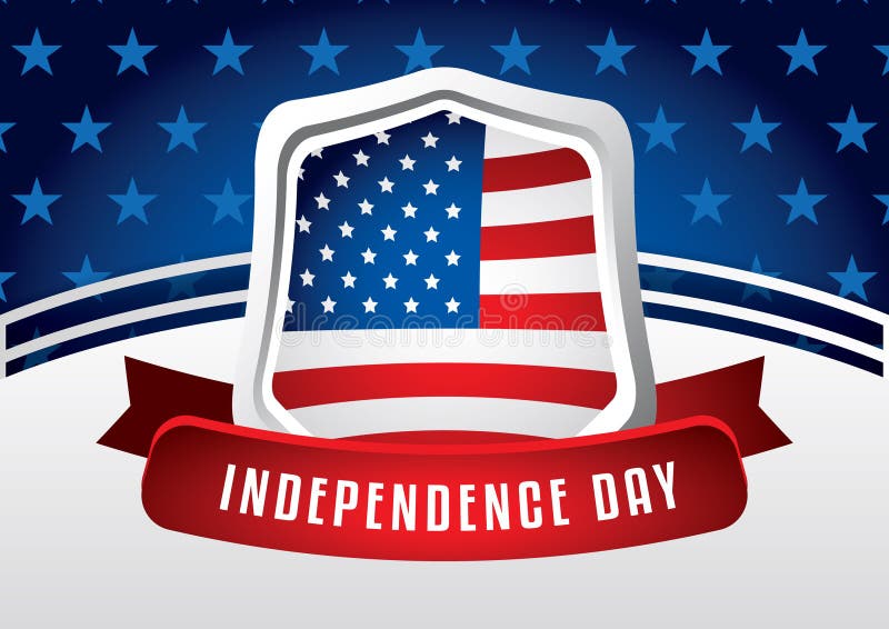 American Independence Day Wallpaper. Vector Illustration Decorative ...