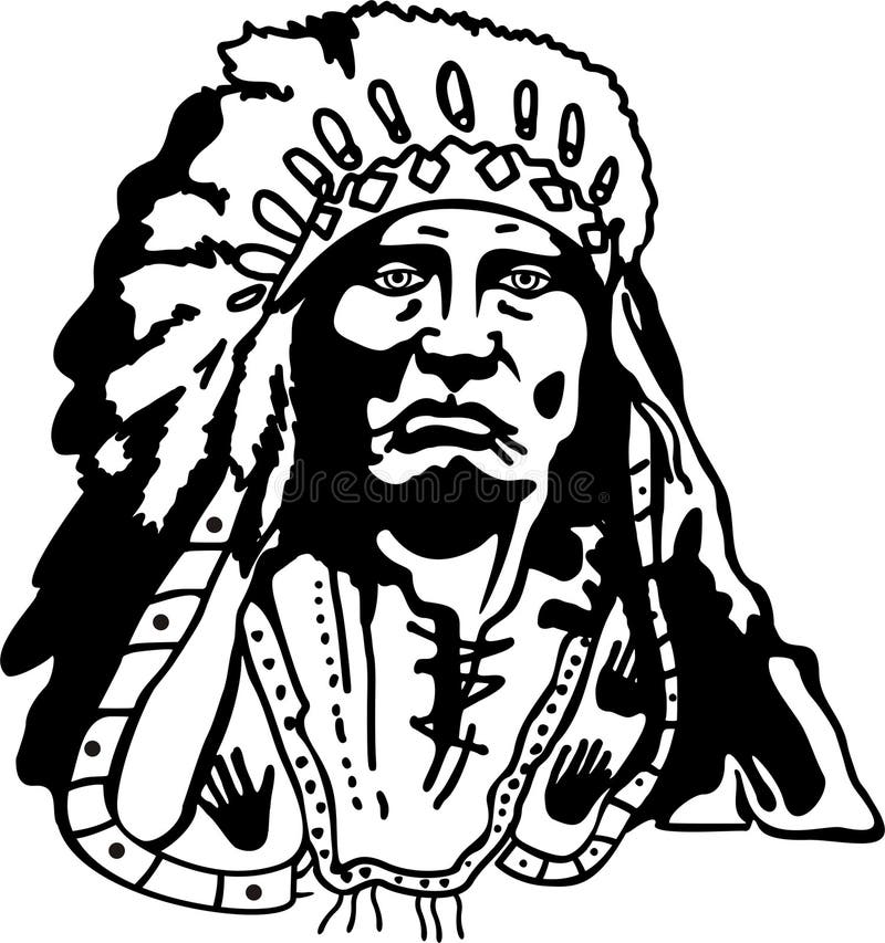 Apache chief stock vector. Illustration of people, horse - 10053730