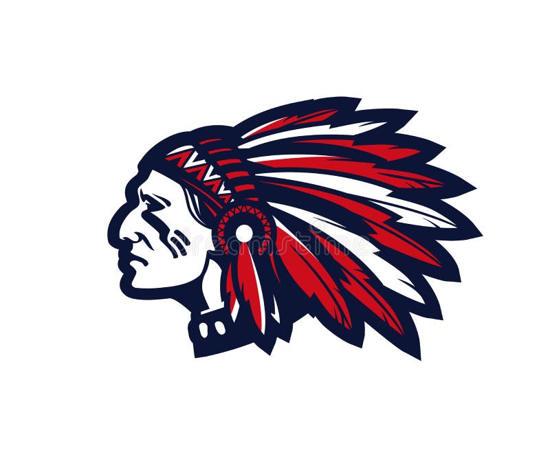 American Indian Chief Vector Logo or Icon Stock Vector - Illustration ...