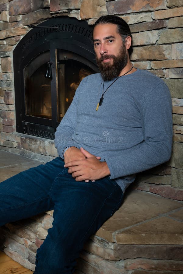 American Indian man stock photo. Image of male, beard - 153928710