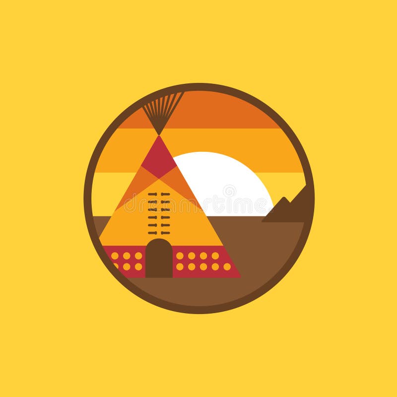 American indian tipi icon stock vector. Illustration of lakota - 79749064