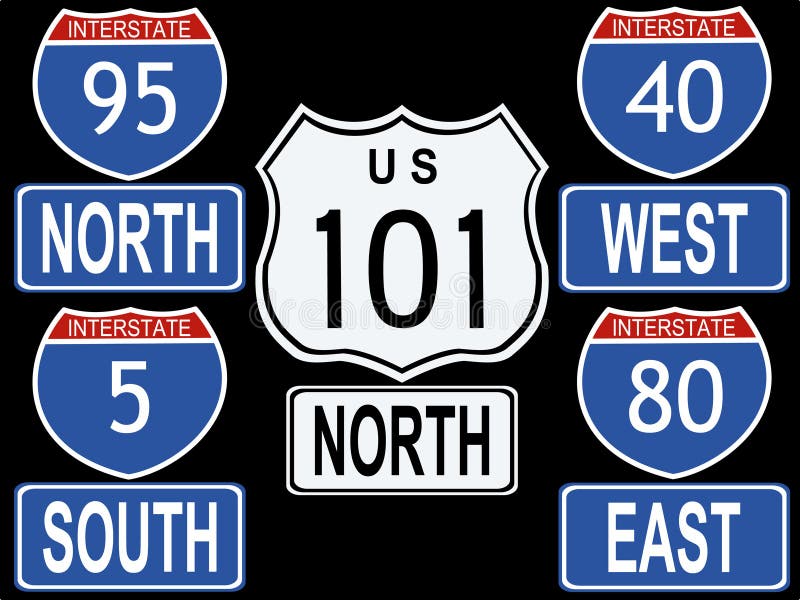 US Highway Signs EPS stock vector. Illustration of blank - 15904483
