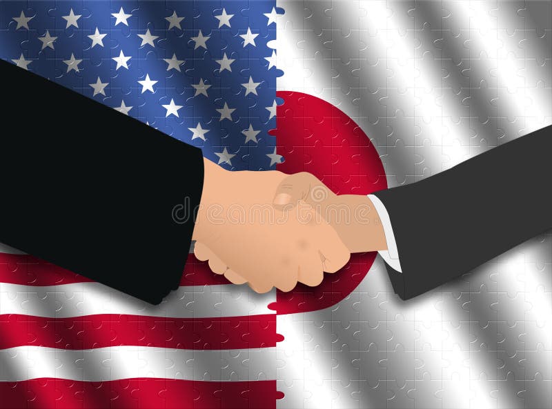 American Japanese Handshake Stock Vector - Illustration of hand ...