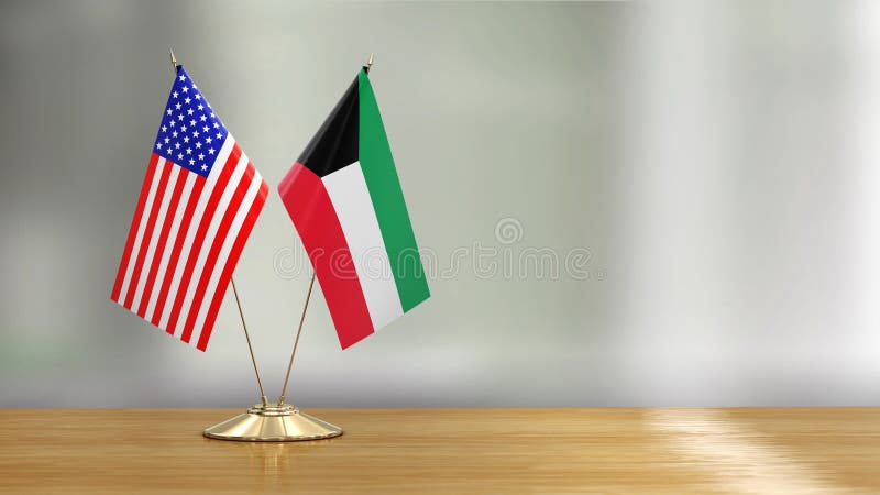 Usa-Kuwait Flag stock illustration. Illustration of american - 7152225