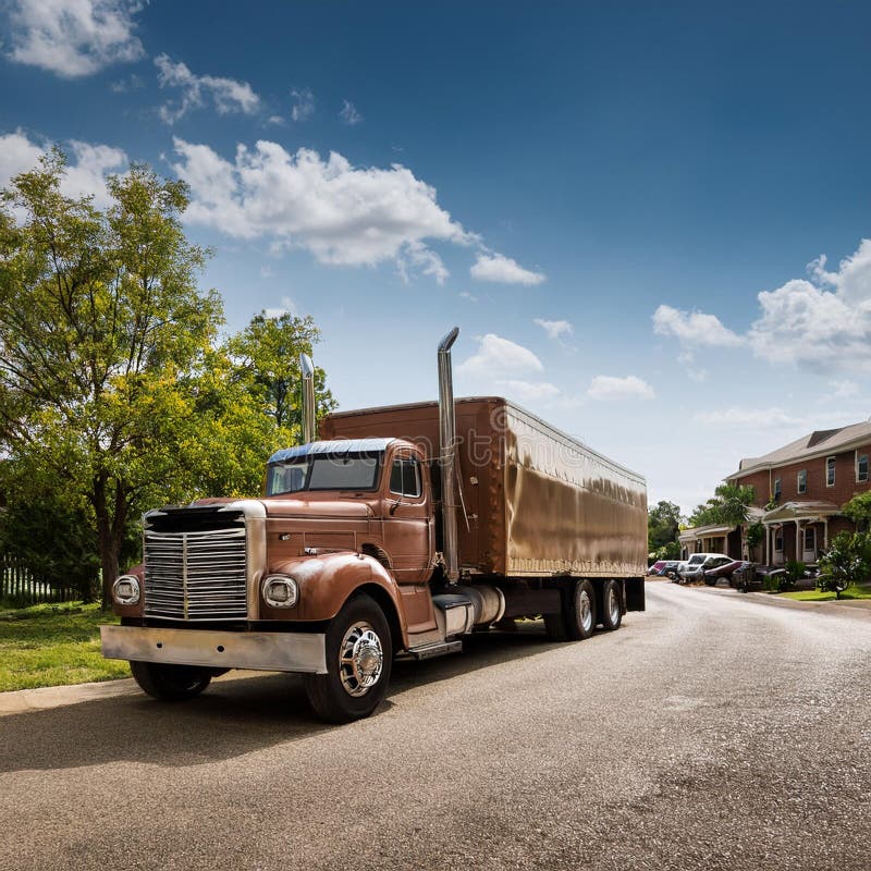 American Long Vehicle from the 70s, AI Generated Stock Illustration ...