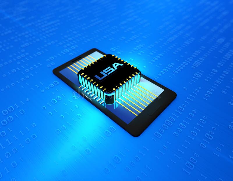 American-made CPU Chip, Mobile Phone Communication Data Transmission ...