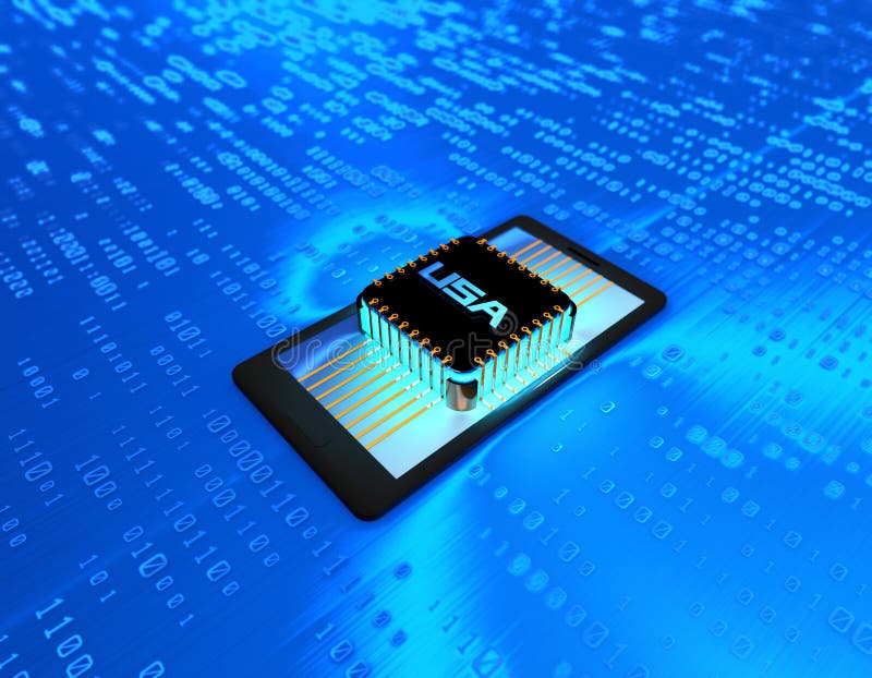 American-made CPU Chip, Mobile Phone Communication Data Transmission ...