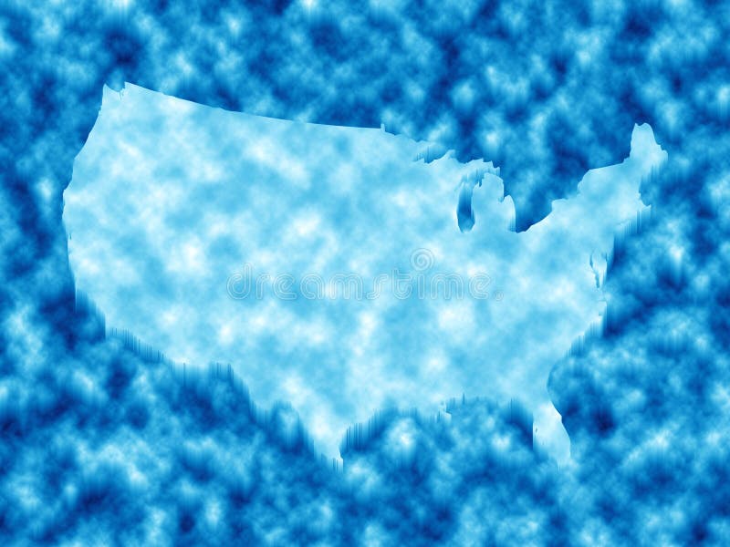 American map in ice stock illustration. Illustration of profile - 7677111