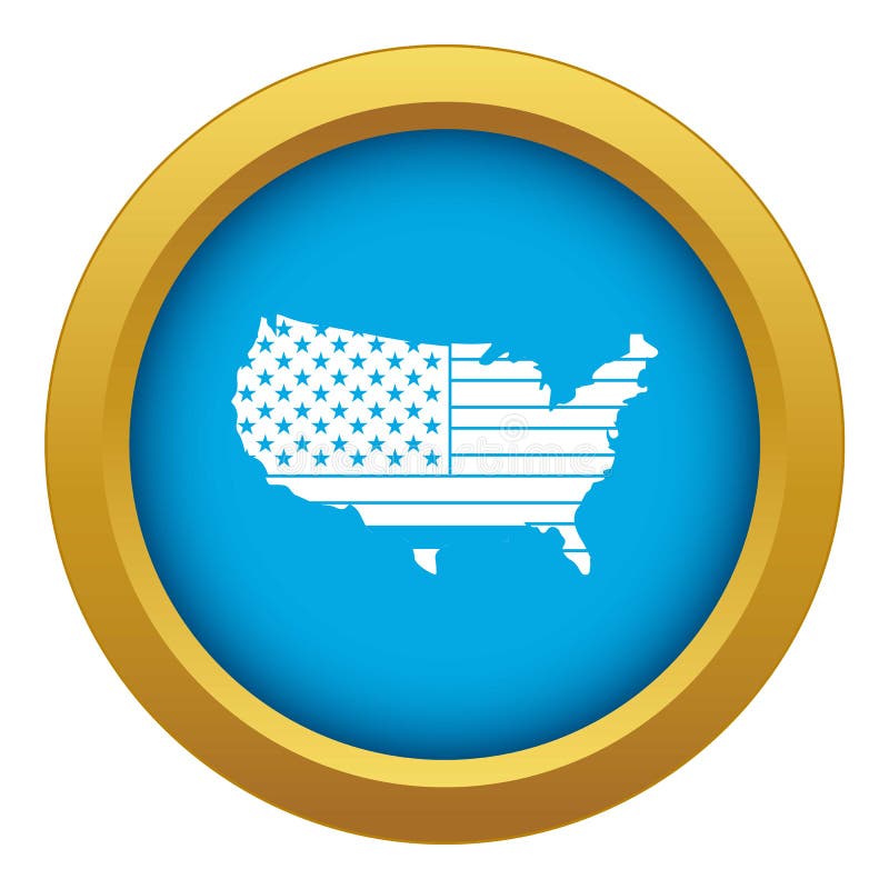 American Map Icon Blue Vector Isolated Stock Vector - Illustration of ...