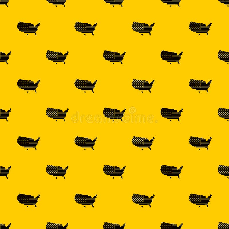 American Map Pattern Vector Stock Vector - Illustration of black ...
