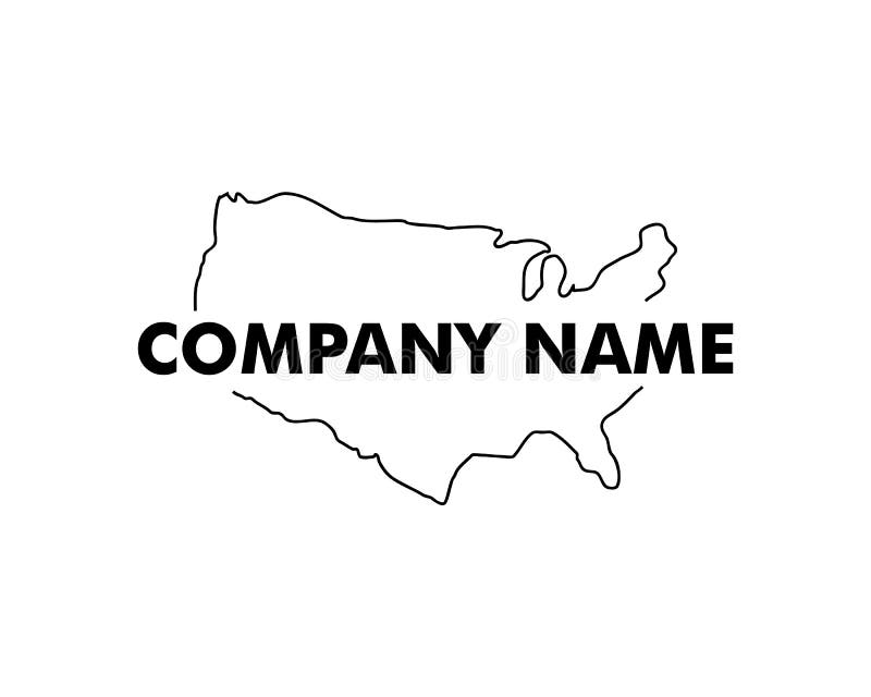 Set of American Map Vector Logo Template Design Stock Vector ...