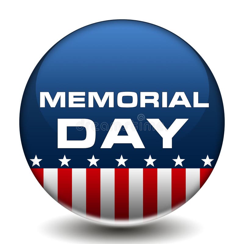 American Memorial Day Badge Stock Illustration - Illustration of prace ...