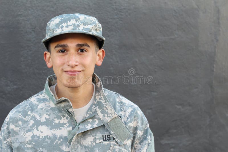 American Military Serviceman with Copy Space - Stock Image Stock Photo ...