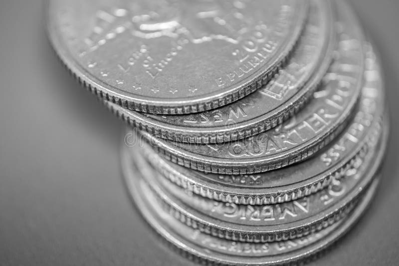 American money coins stock photo. Image of black, edges - 96890348