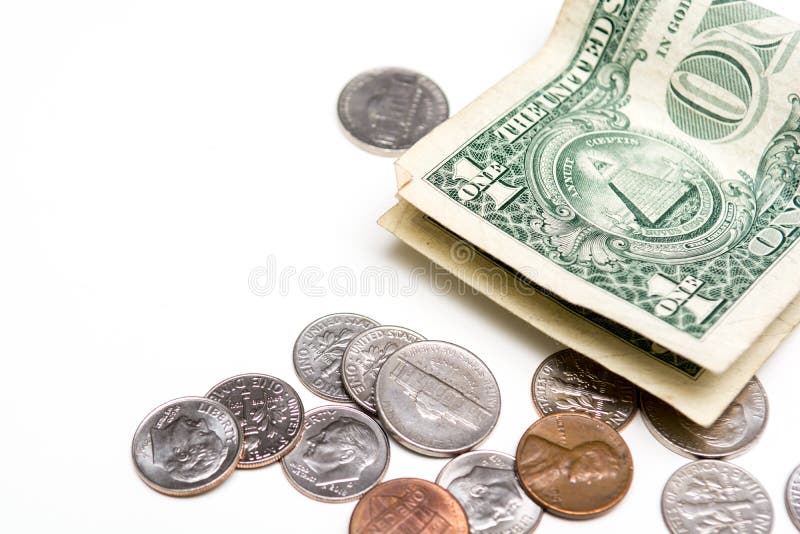 Loose currency stock image. Image of quarters, dime - 186897177
