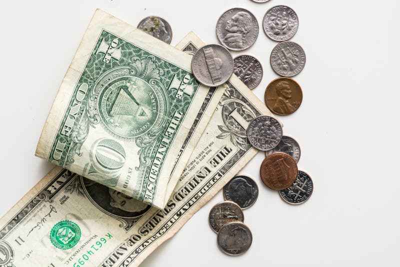 Loose currency stock image. Image of quarters, dime - 186897177