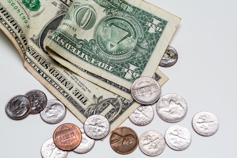 Loose currency stock image. Image of quarters, dime - 186897177