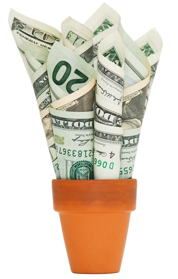 American money in a pot stock image. Image of bills, concept - 8873699