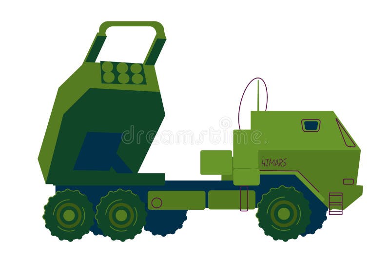 American Multiple Launch Rocket System on a Wheeled Chassis. Element ...