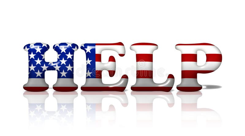 American needing help stock illustration. Illustration of united - 21636946