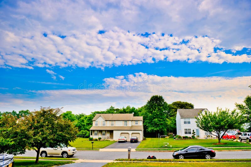 American neighborhood stock image. Image of housing, neighbors - 20386663