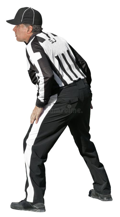 NFL Football Referee Touchdown Hand Signal Isolated Stock Image - Image ...