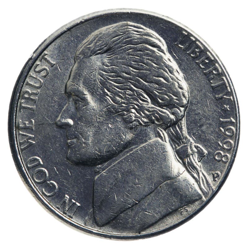 American nickel currency stock photo. Image of macro - 93064366