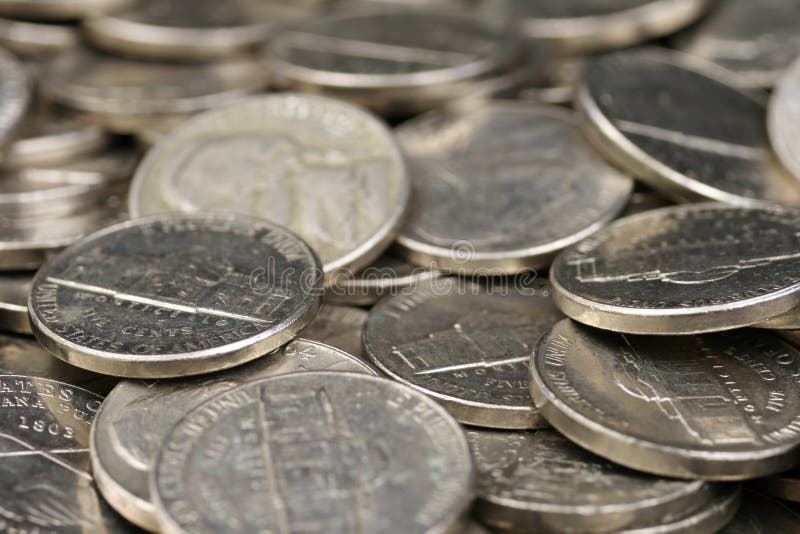 American Nickels stock photo. Image of coinage, nickels - 32958984