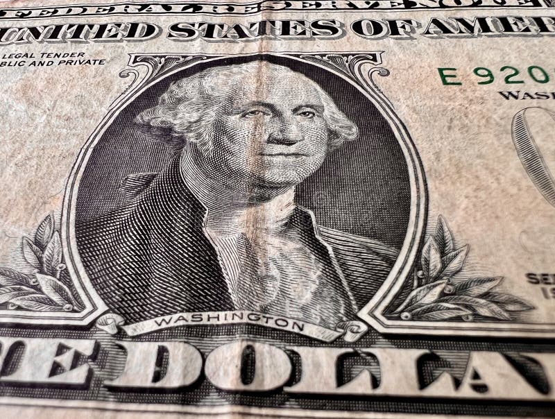 American one dollar bill stock photo. Image of closeup - 402219304