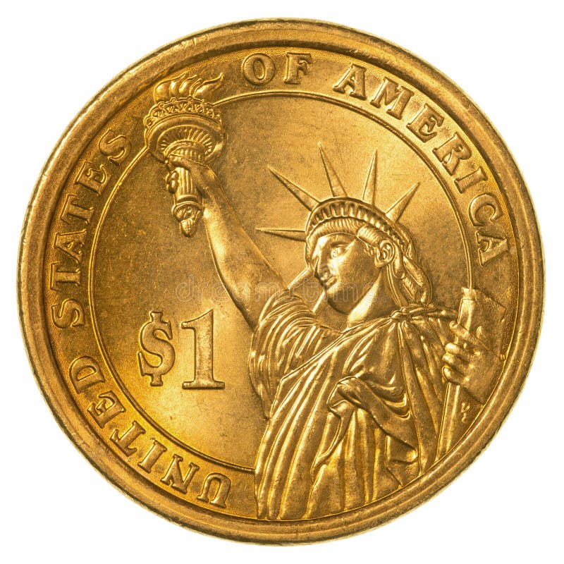 American one dollar coin stock photo. Image of gold, shiny - 89683270
