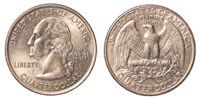 American one quarter coin stock image. Image of background - 29107363