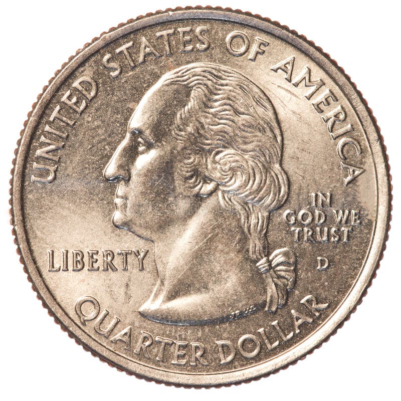 American One Quarter Coin - Denali National Park Stock Image - Image of ...